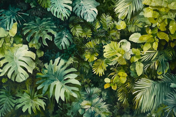 Lush Jungle Canopy Wallpaper - HappyWall