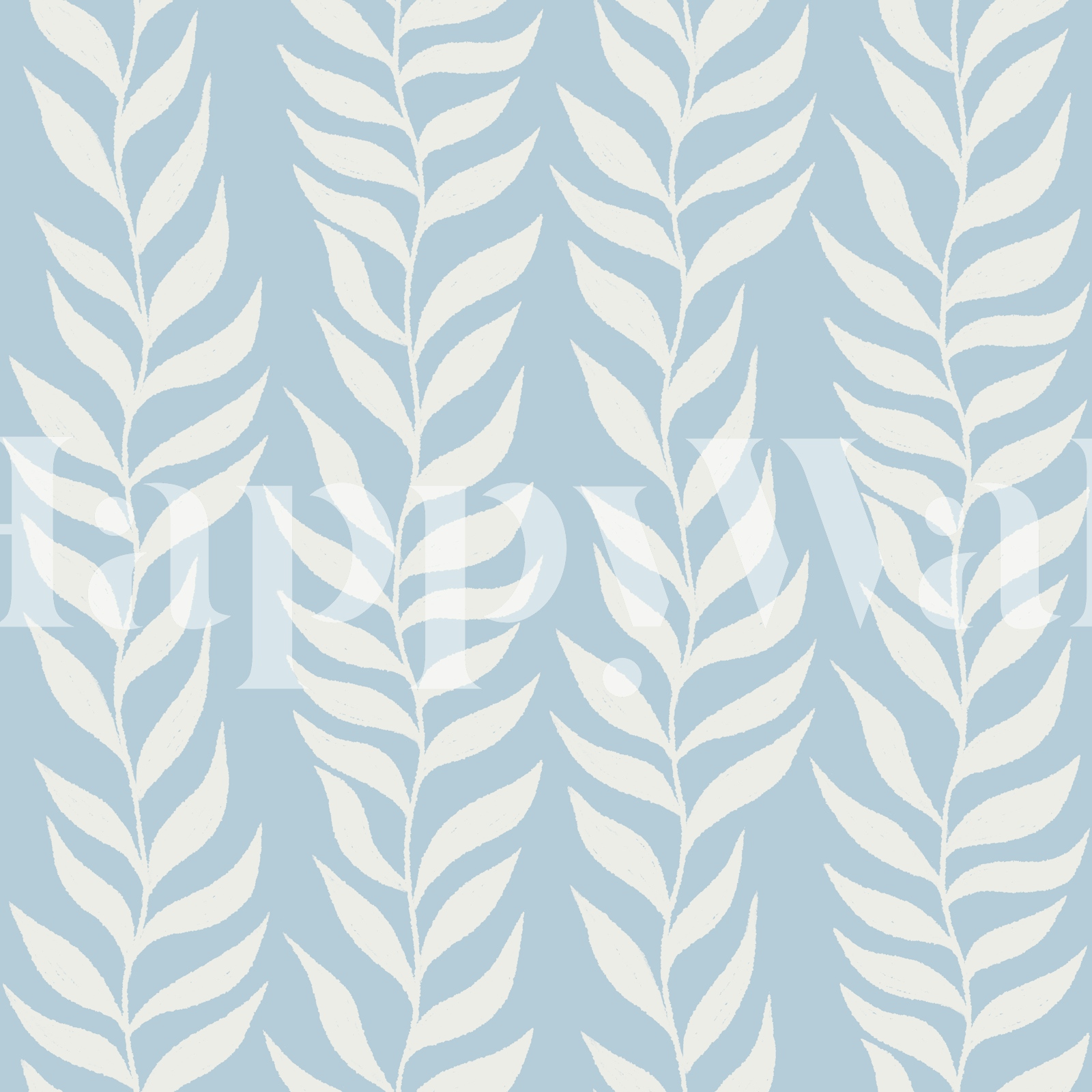 Cloud Dancer and Sky Blue Climbing Leaves Wallpaper