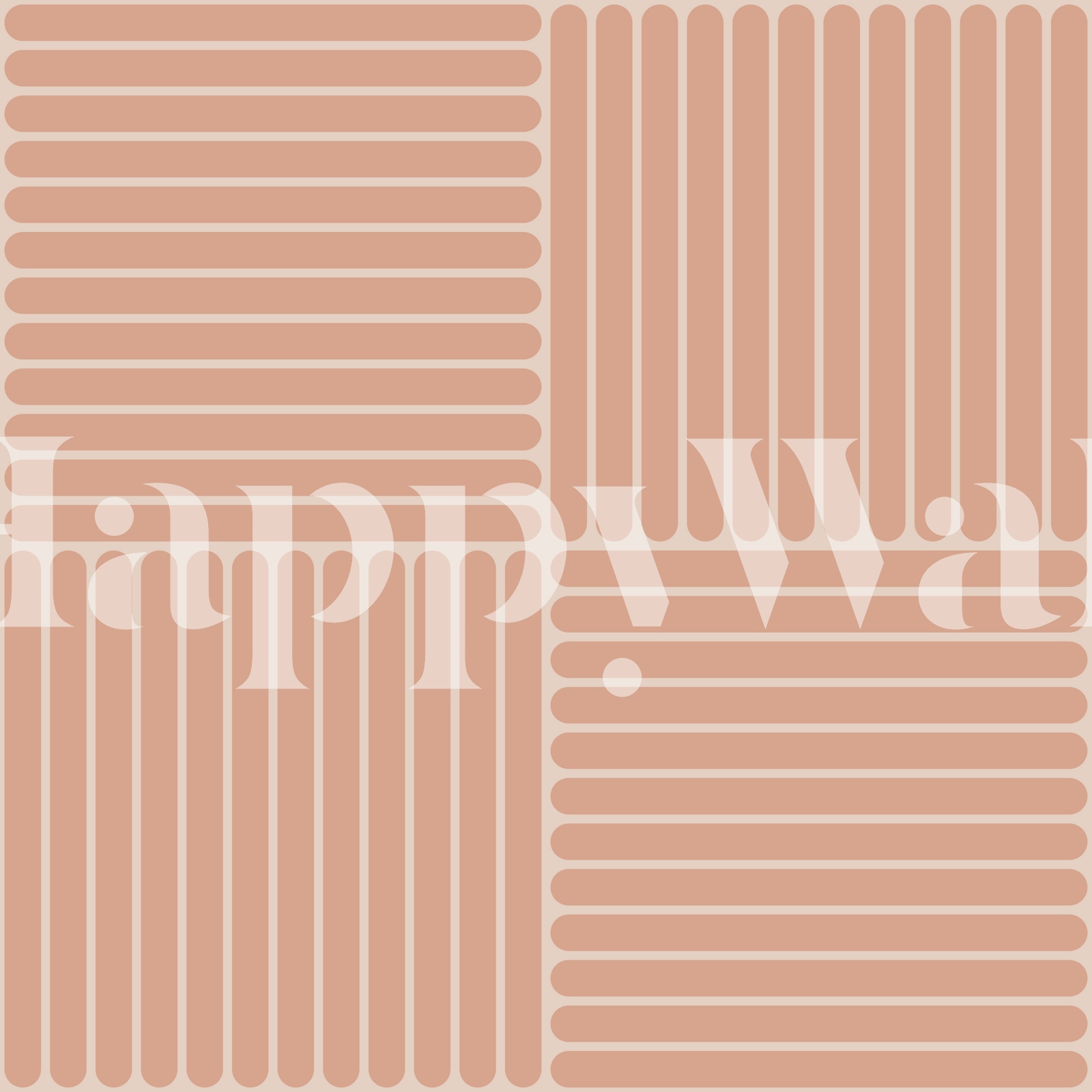 Terracotta and Dusty Rose Geometric Wallpaper