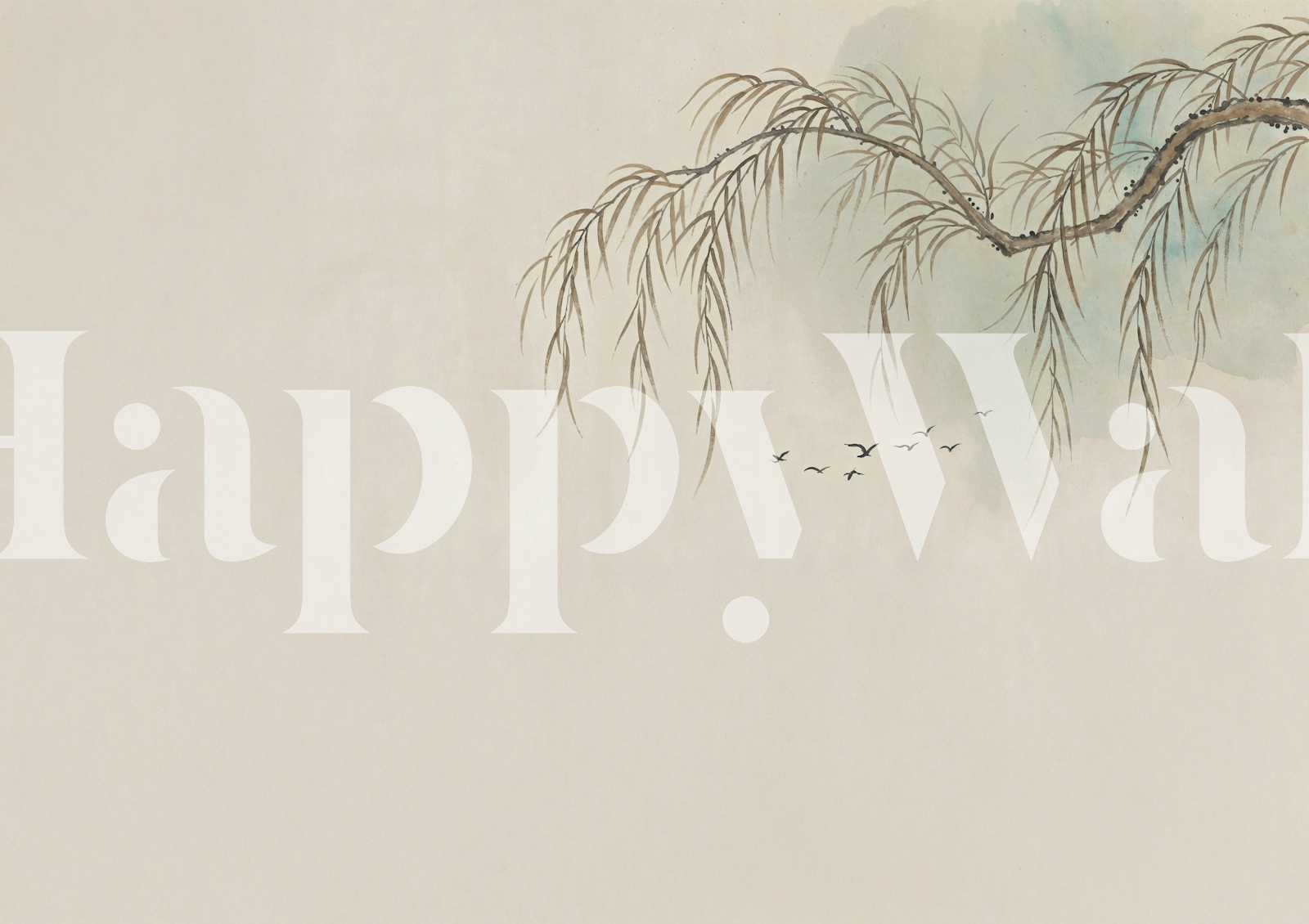 Peaceful Willow Scene Wallpaper | happywall.com