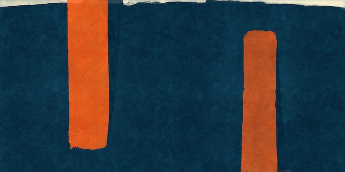 Orange and Blue Geometric Wallpaper