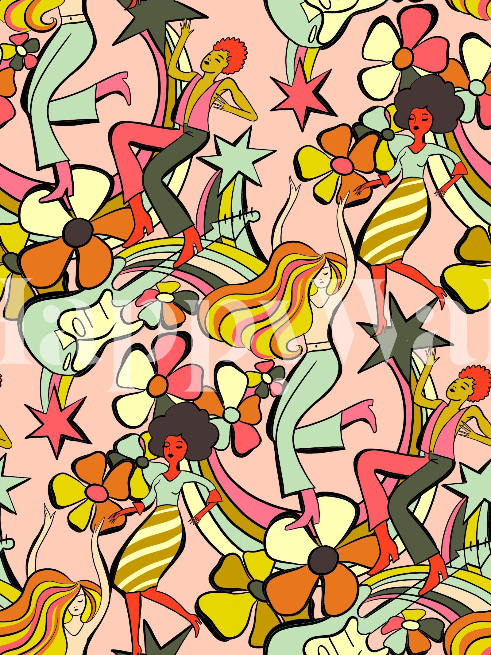 Retro disco dance pop Rose - Happywall