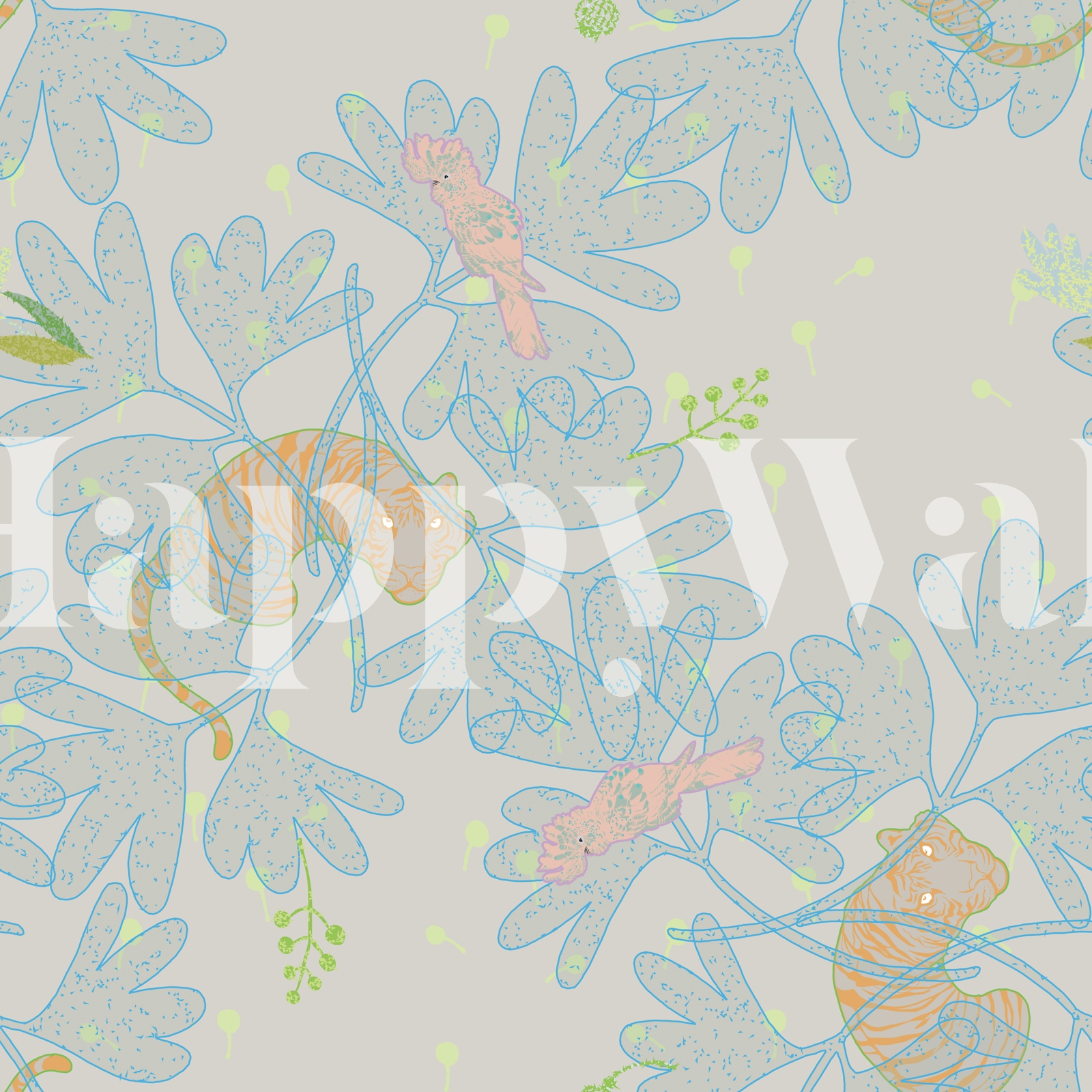 Above and below-light grey and blue - happywall.com