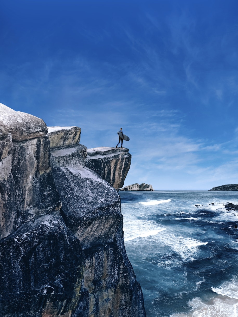 Surf and Mountain wallpaper - Happywall