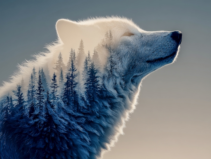 Forest Whisperer Wolf Wallpaper - happywall.com