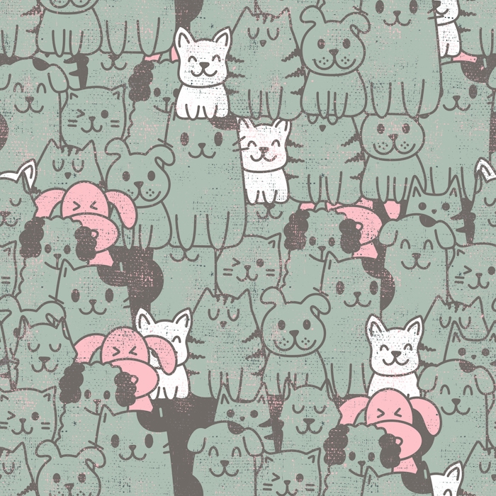 Doodle Cartoon Vintage Textured Wallpaper