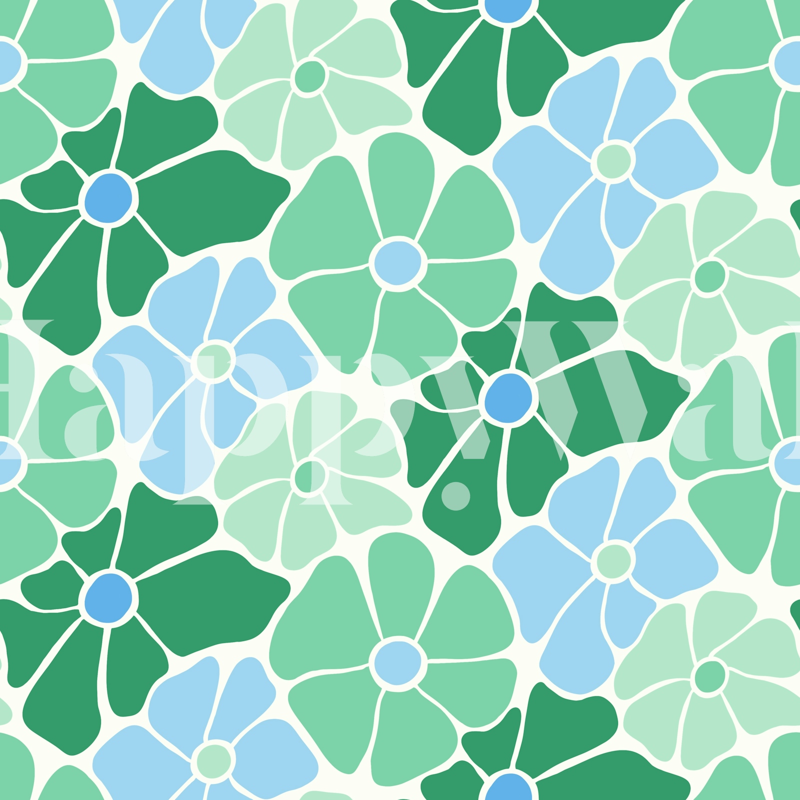 Fresh Green Floral Wallpaper for Modern Rooms