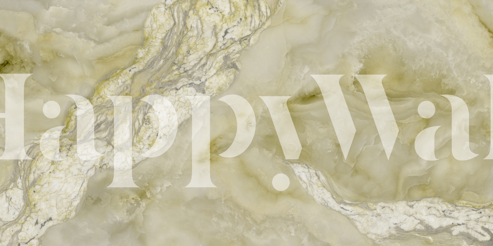 Light Green Gold Onyx Stone Wallpaper - Happywall