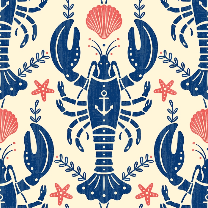 Blue Lobster Wallpaper - happywall.com