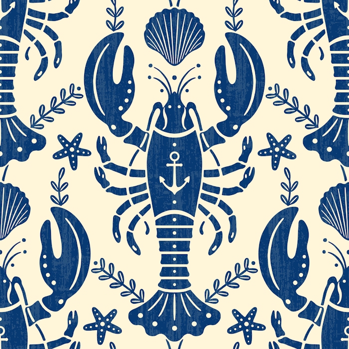 Blue Lobster Wallpaper - happywall.com