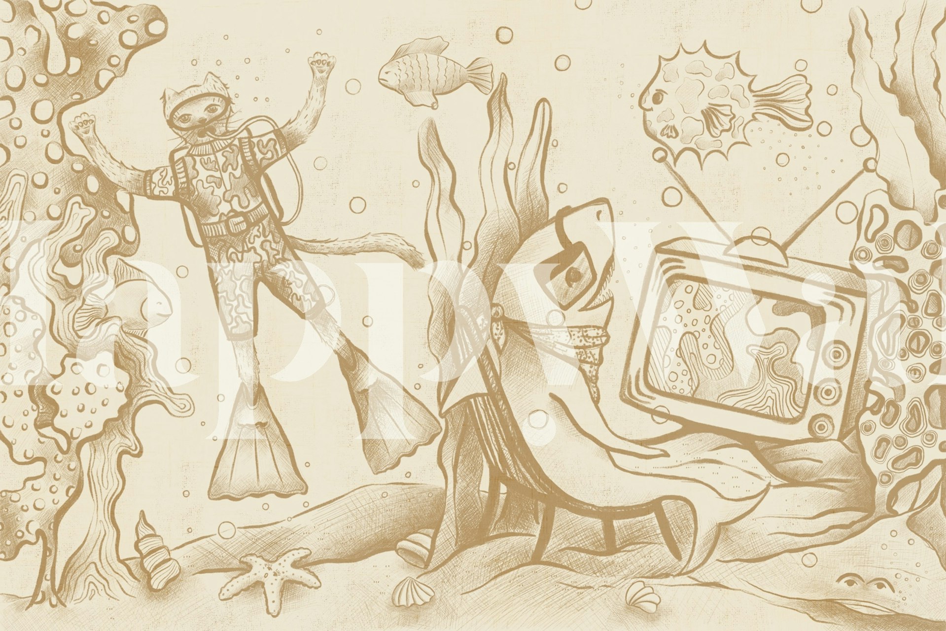 Surreal Underwater Scene Wallpaper - Happywall.com