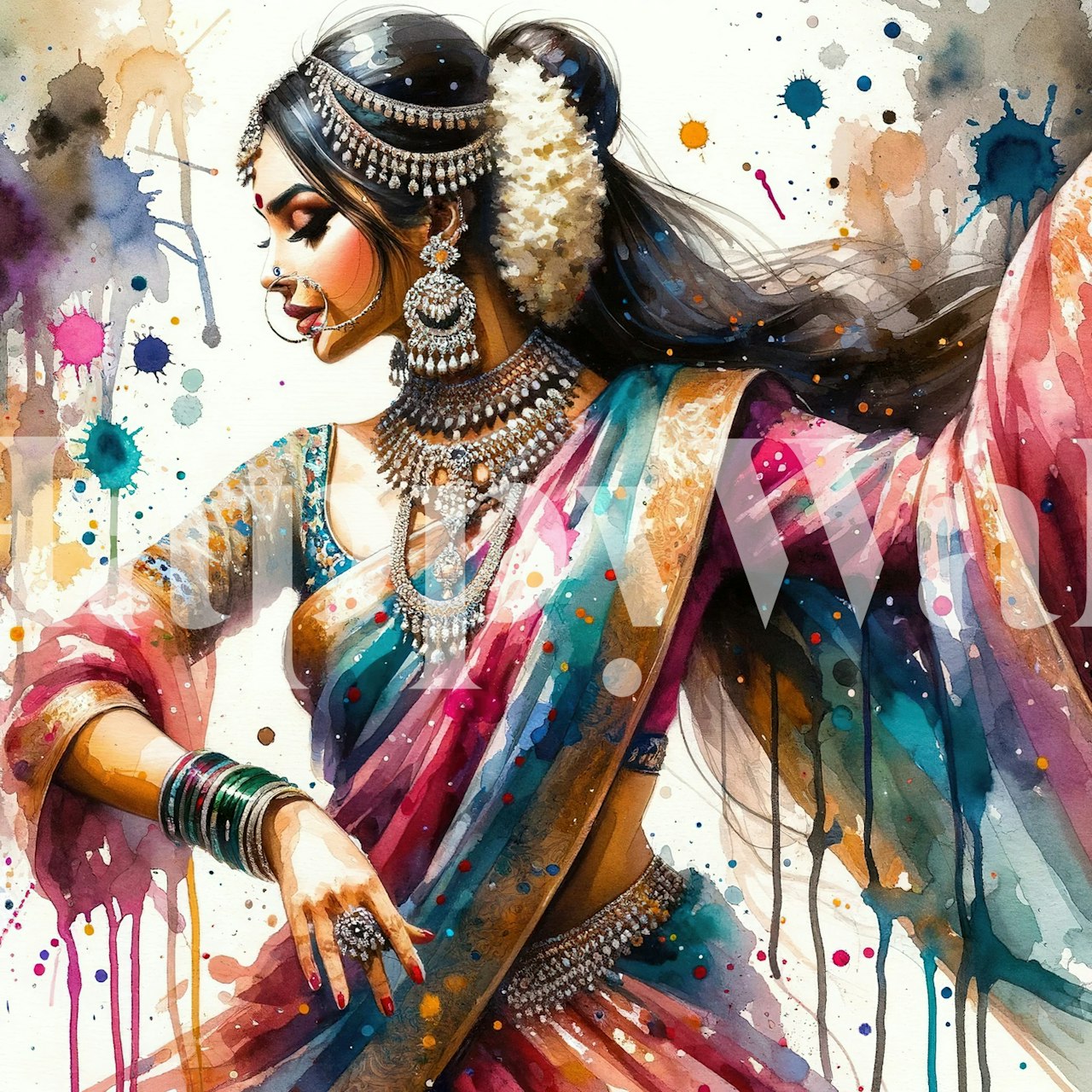 Hindu Woman Dancer Wallpaper - Happywall.com