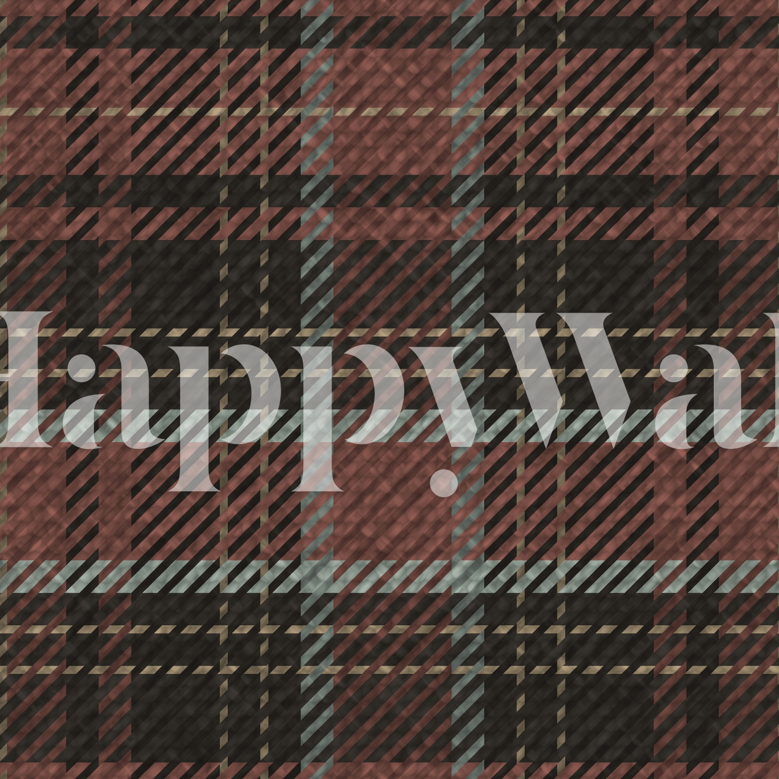 Classic Tartan Rustic Brown Wallpaper