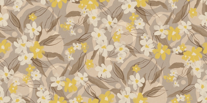 Soft Texture Zen Floral Wallpaper - Happywall