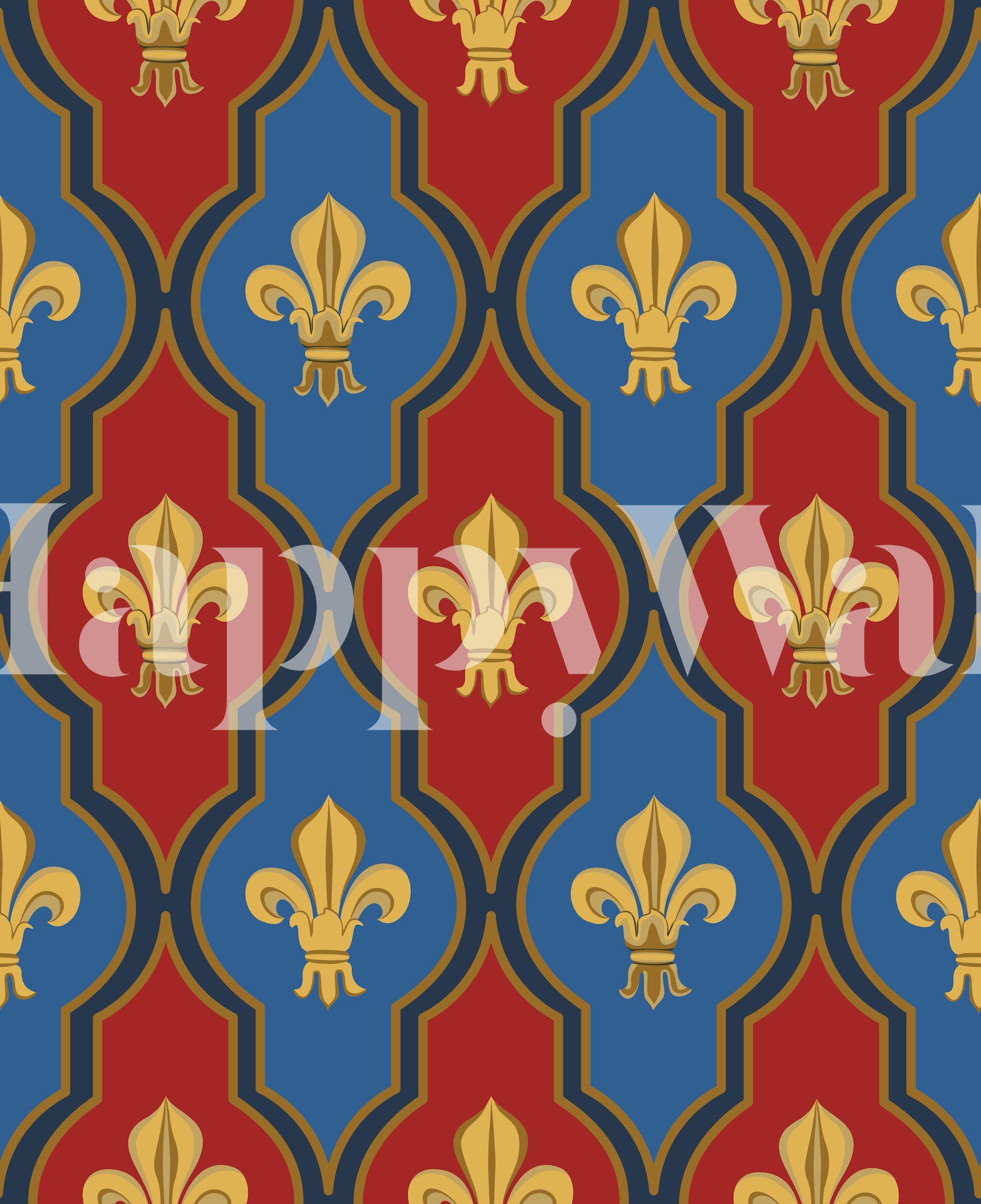 Heraldic Fleur-De-Lis Wallpaper - Happywall.com