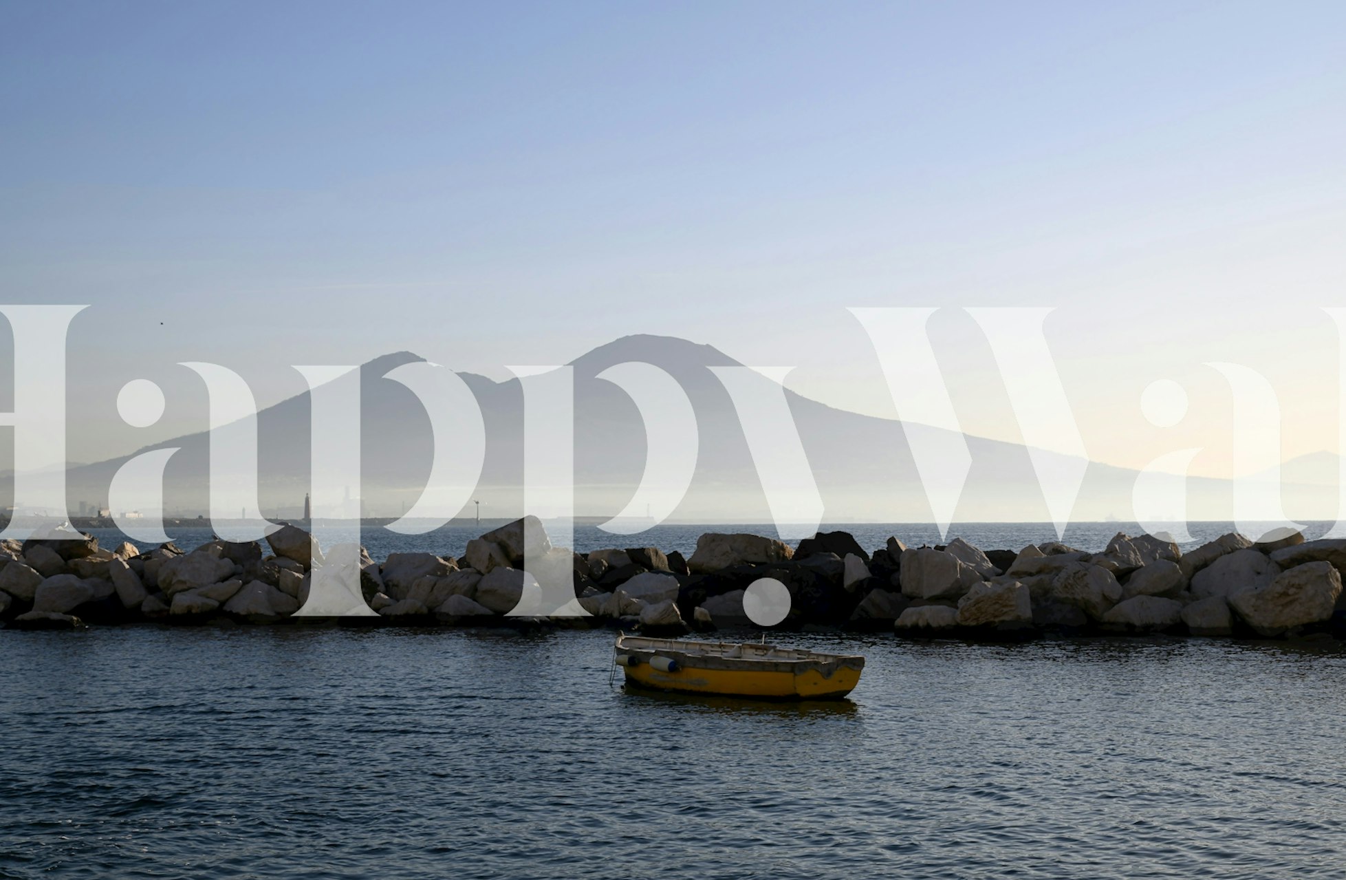 Mount Vesuvius in the Morning Mist 1 papiers peint | Happywall
