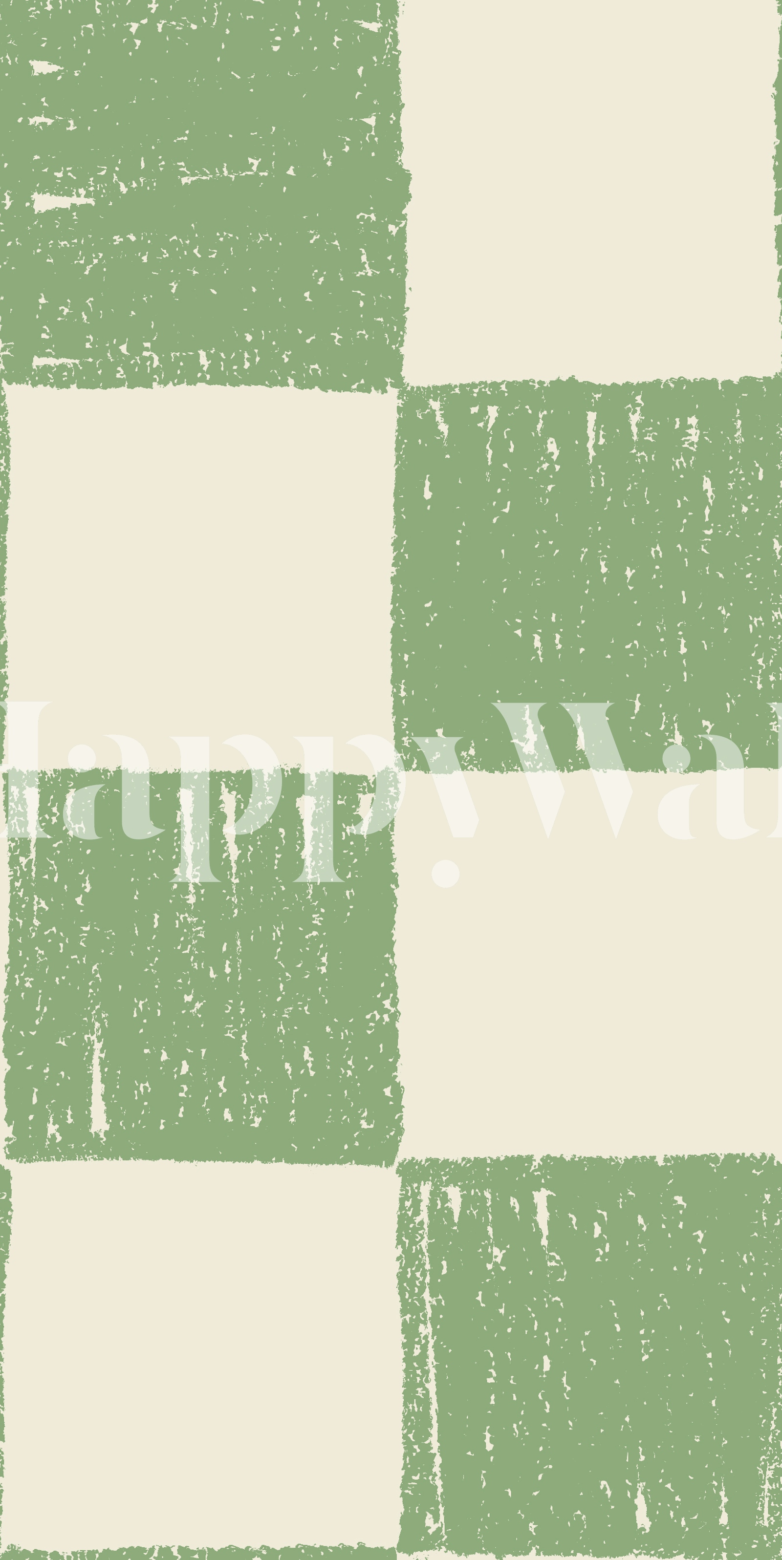 Hand Drawn Checkerboard Soft Sage Green Wallpaper