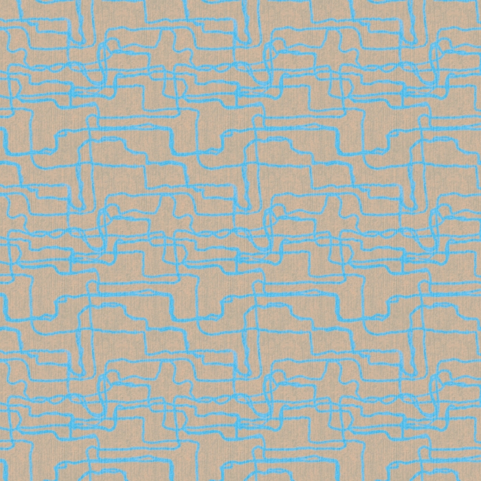 Abstract Doodles in Grey & Teal Wallpaper