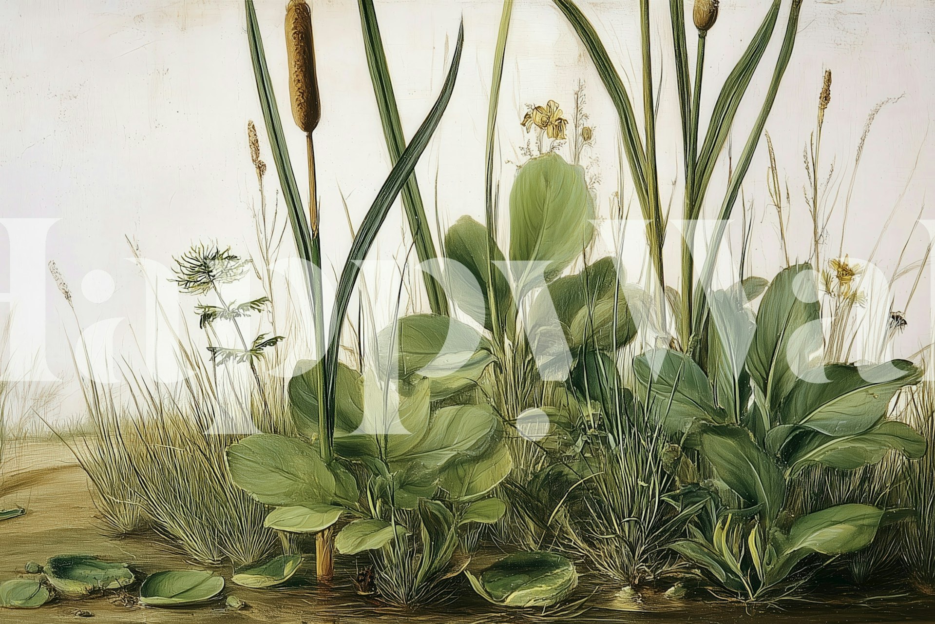 Lake Water Garden Wallpaper - happywall.com