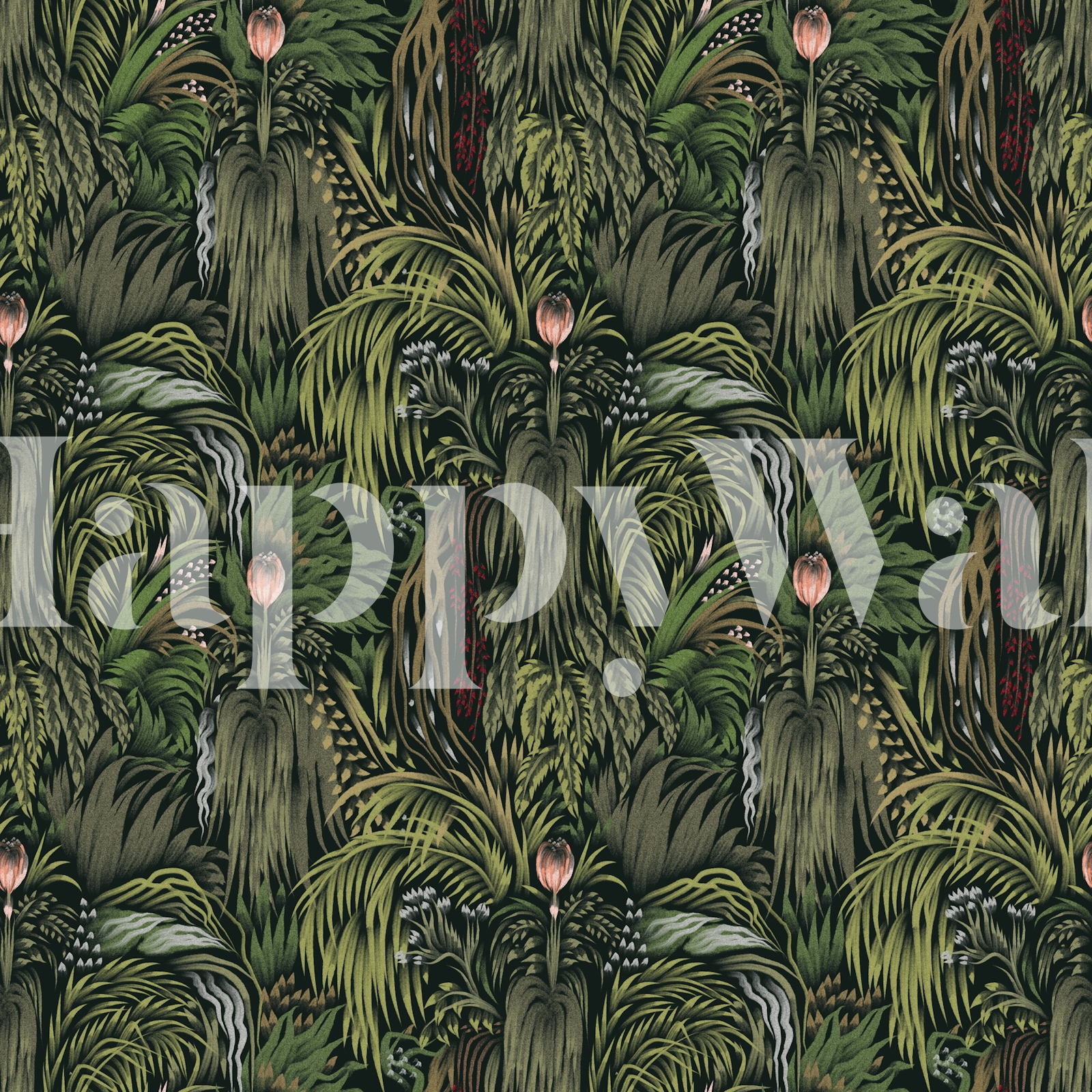 Exotic Botanical Retreat Wallpaper | happywall.com