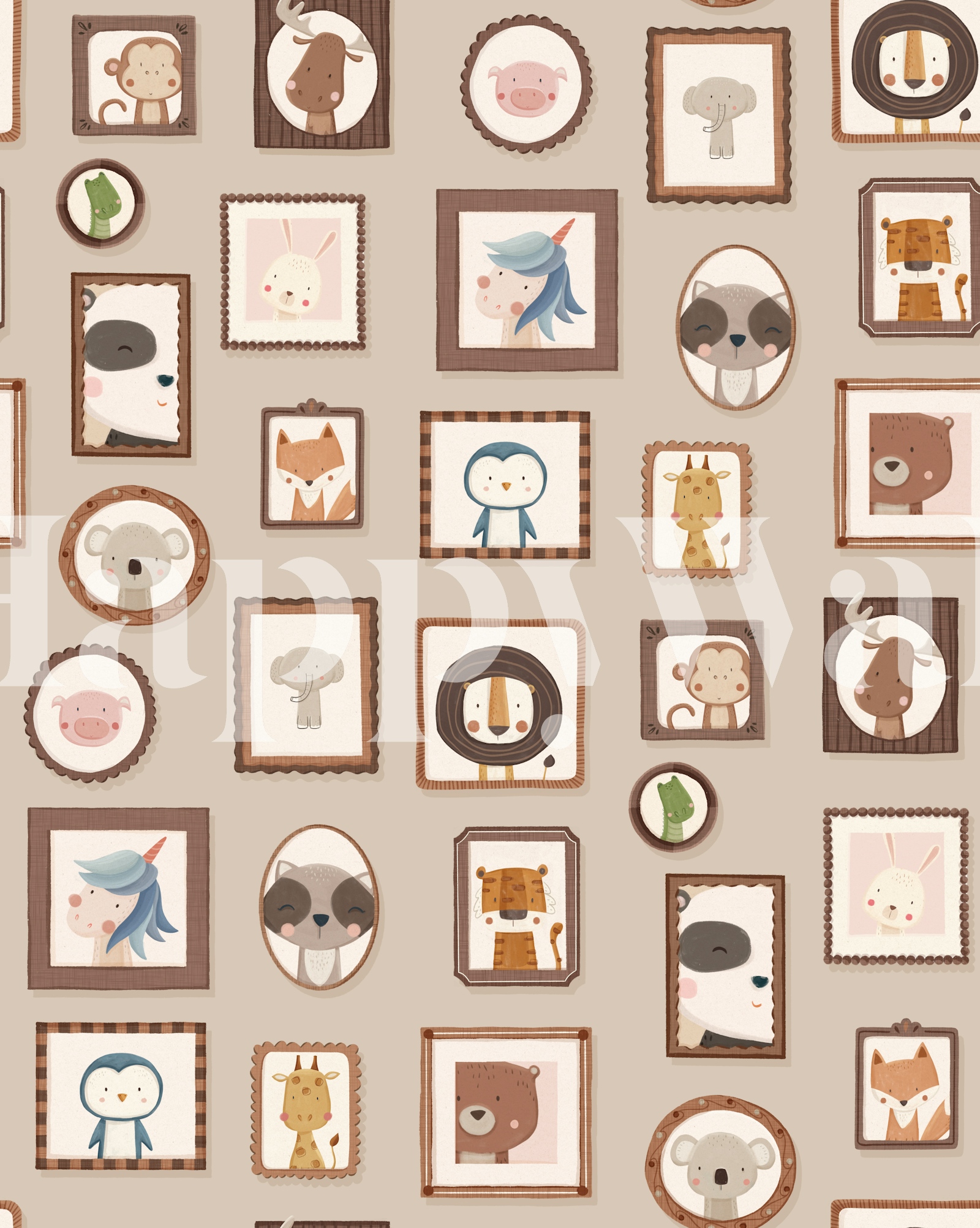Cute Animal Frames Wallpaper | happywall.com