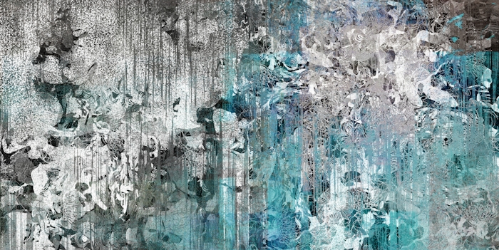 Ethereal Blue Cascade Wallpaper - happywall.com