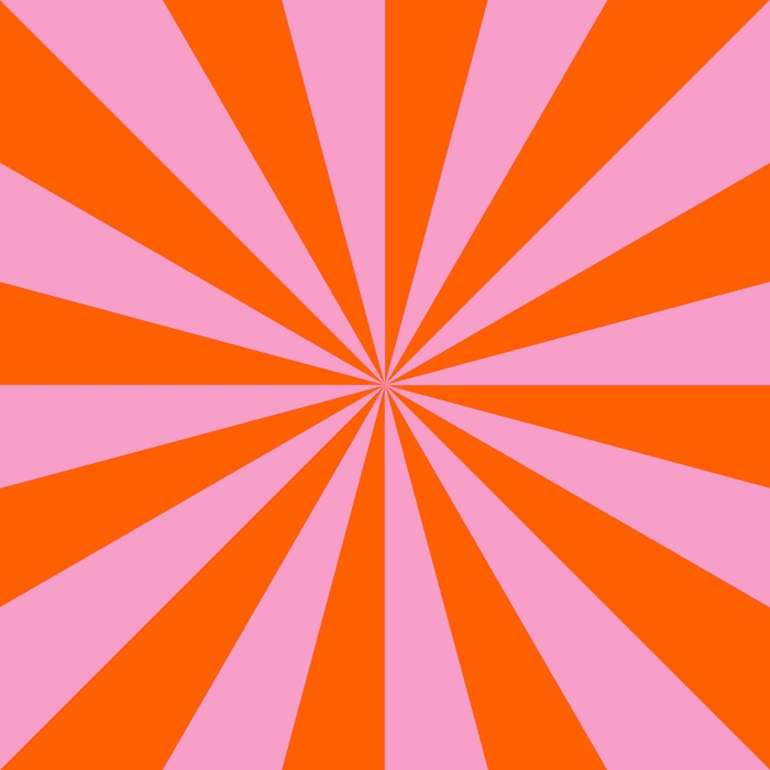 Tangerine Red and Pink Circus Tent Wallpaper