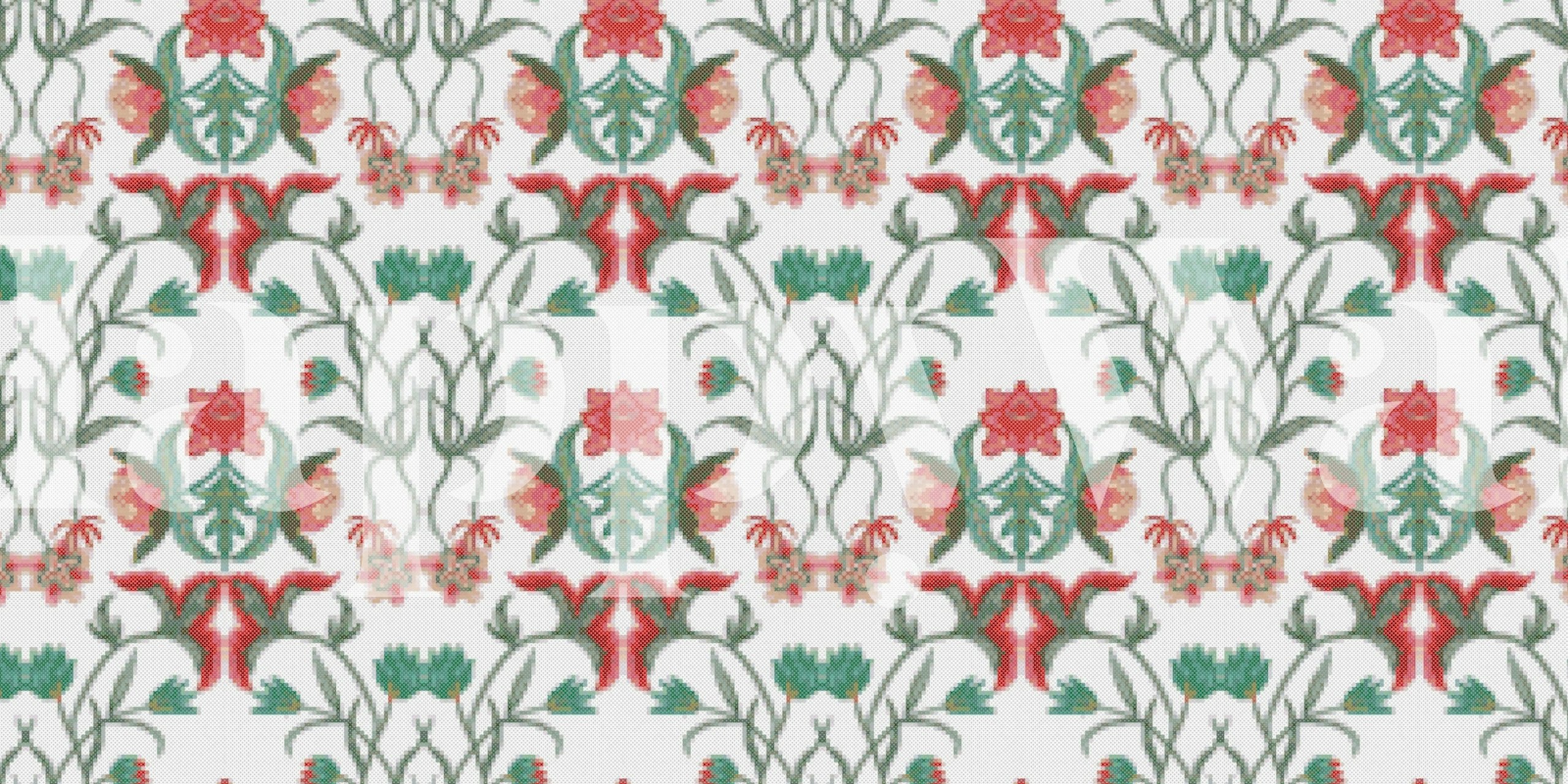 White Bohemian Embroidery Mural | happywall.com