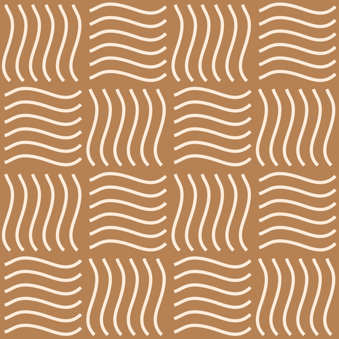 Checkered Stripes Waves Earthy Pattern - Happywall