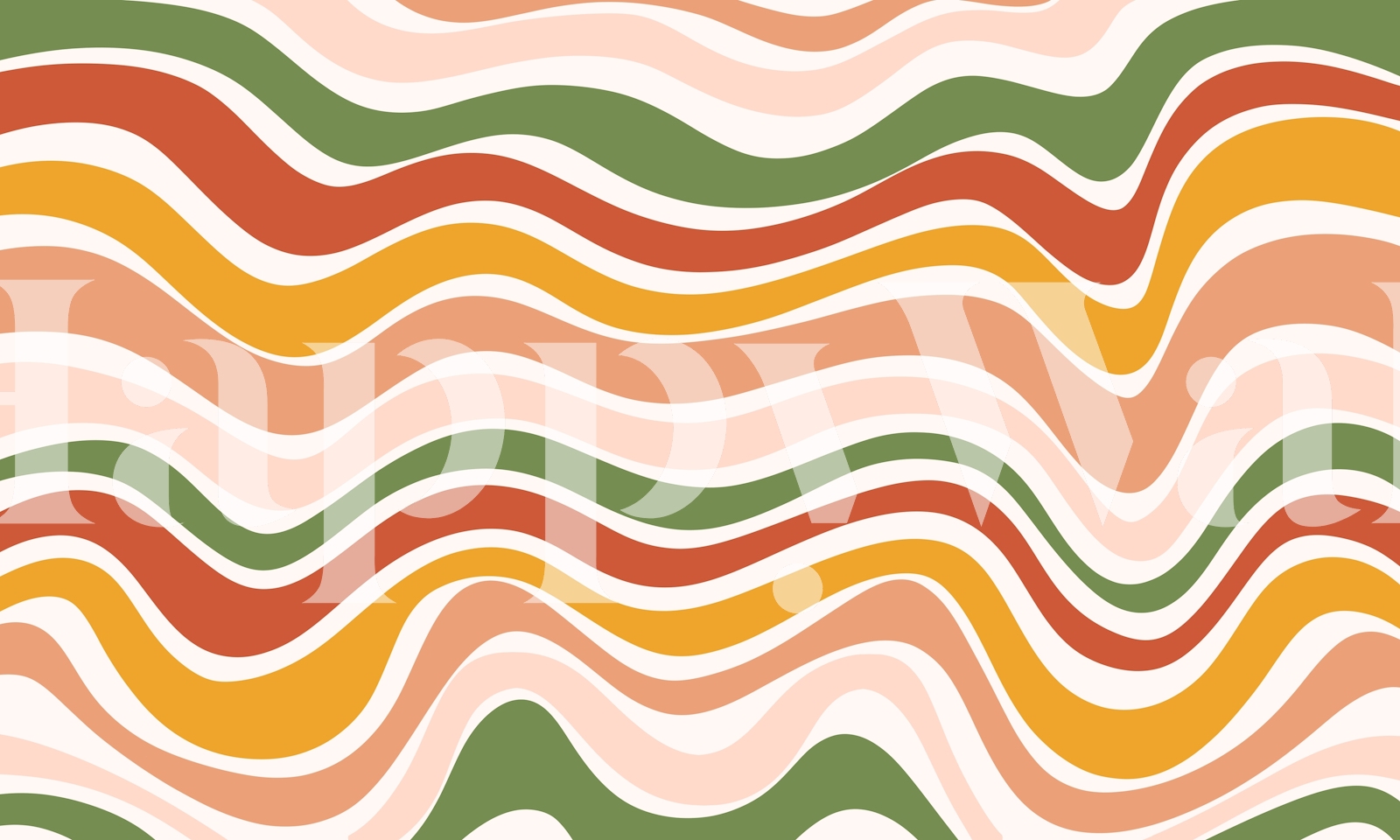 Wavy Earth Tone Elegance Wallpaper