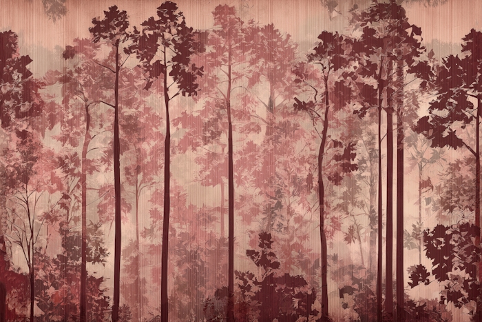 Sepia Forest Landscape Wallpaper | happywall.com