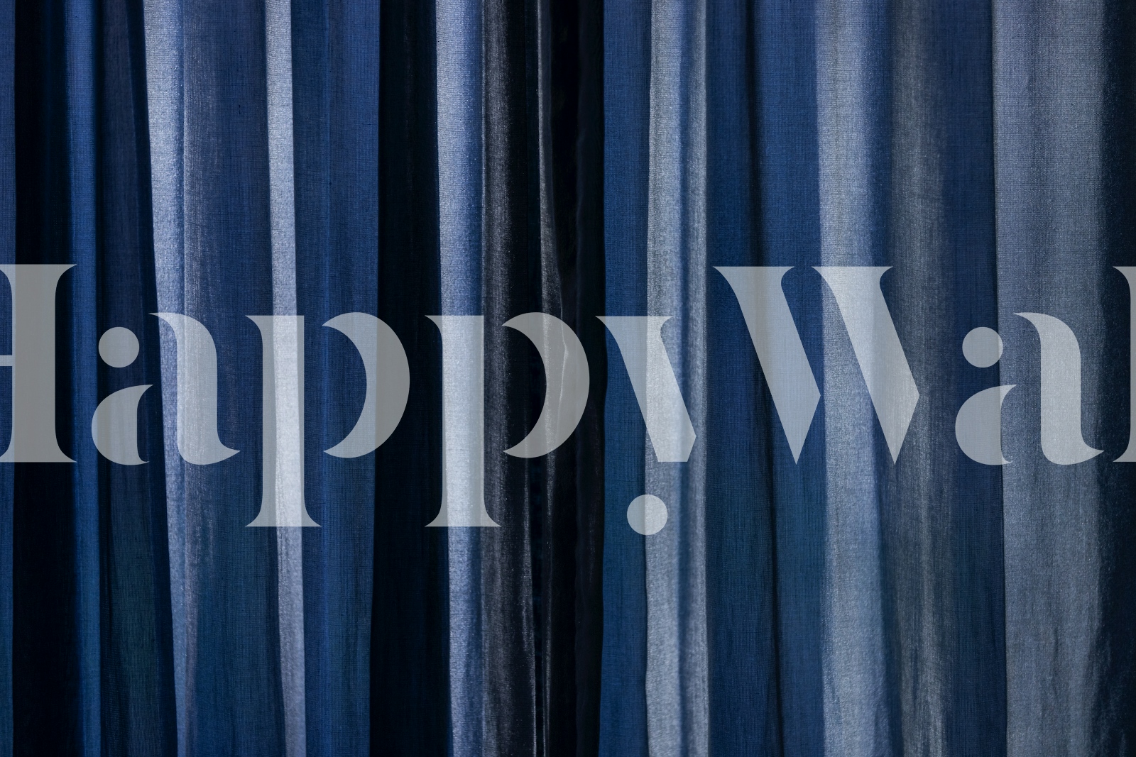 Moody Indigo Wash Lines Wallpaper