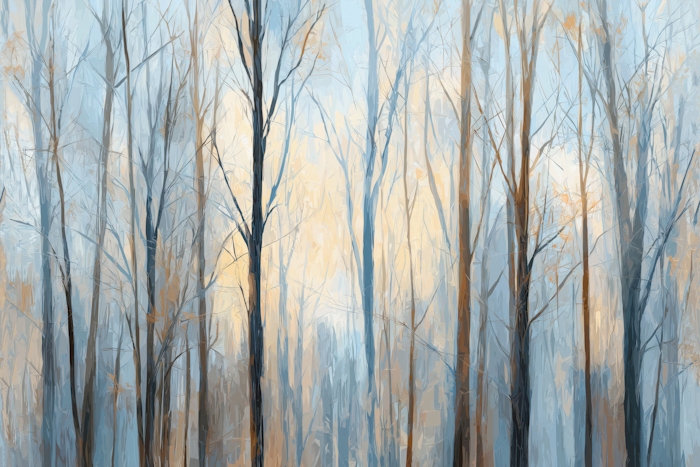 Misty Pine Forest Wallpaper | happywall.com