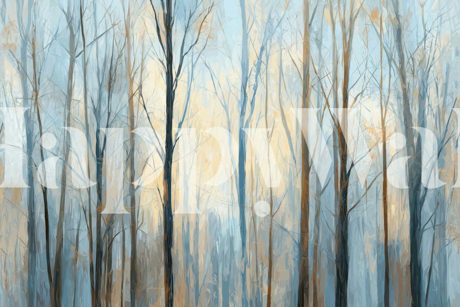 Misty Pine Forest Wallpaper | happywall.com