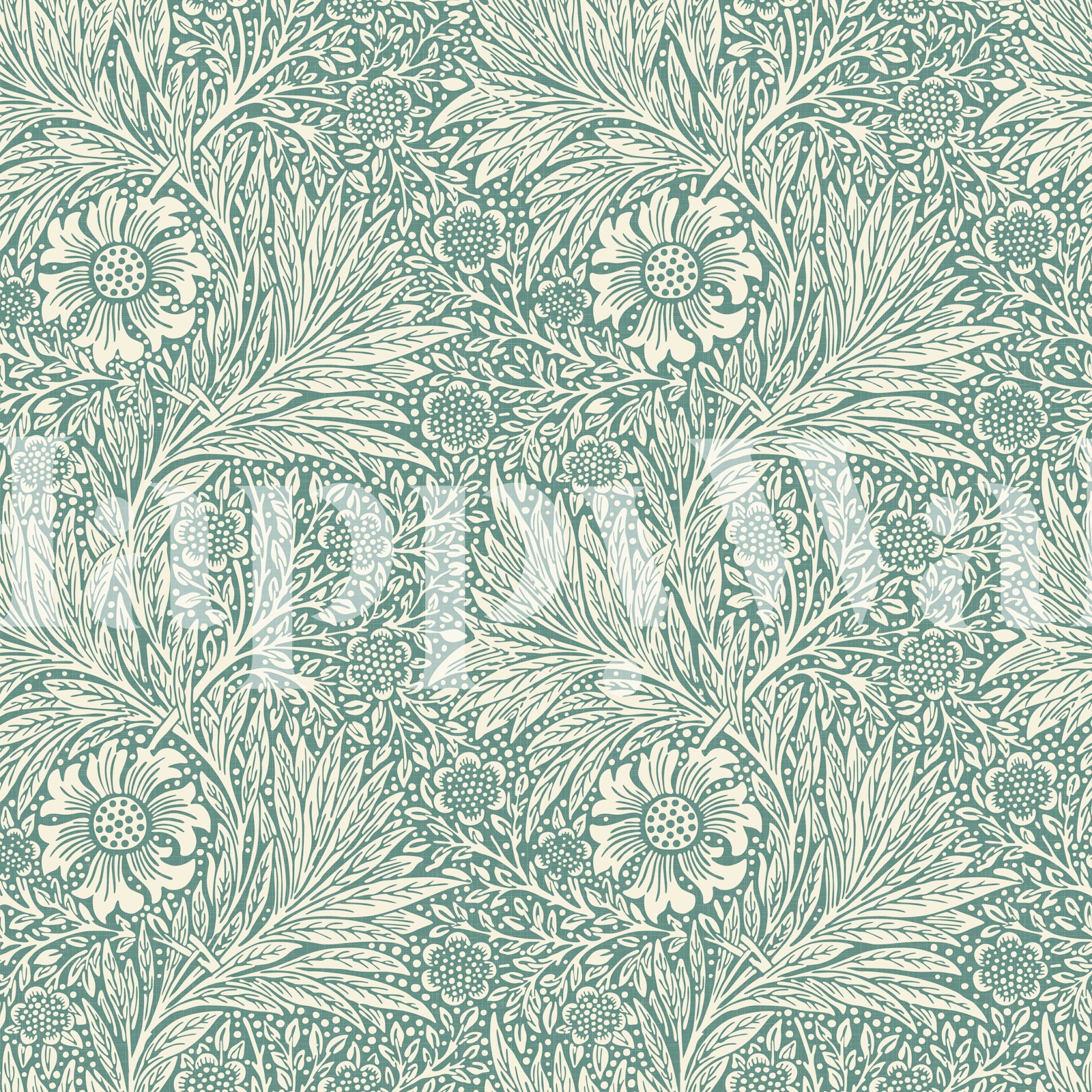 Marigold William Morris Sage Green Ivory Wallpaper
