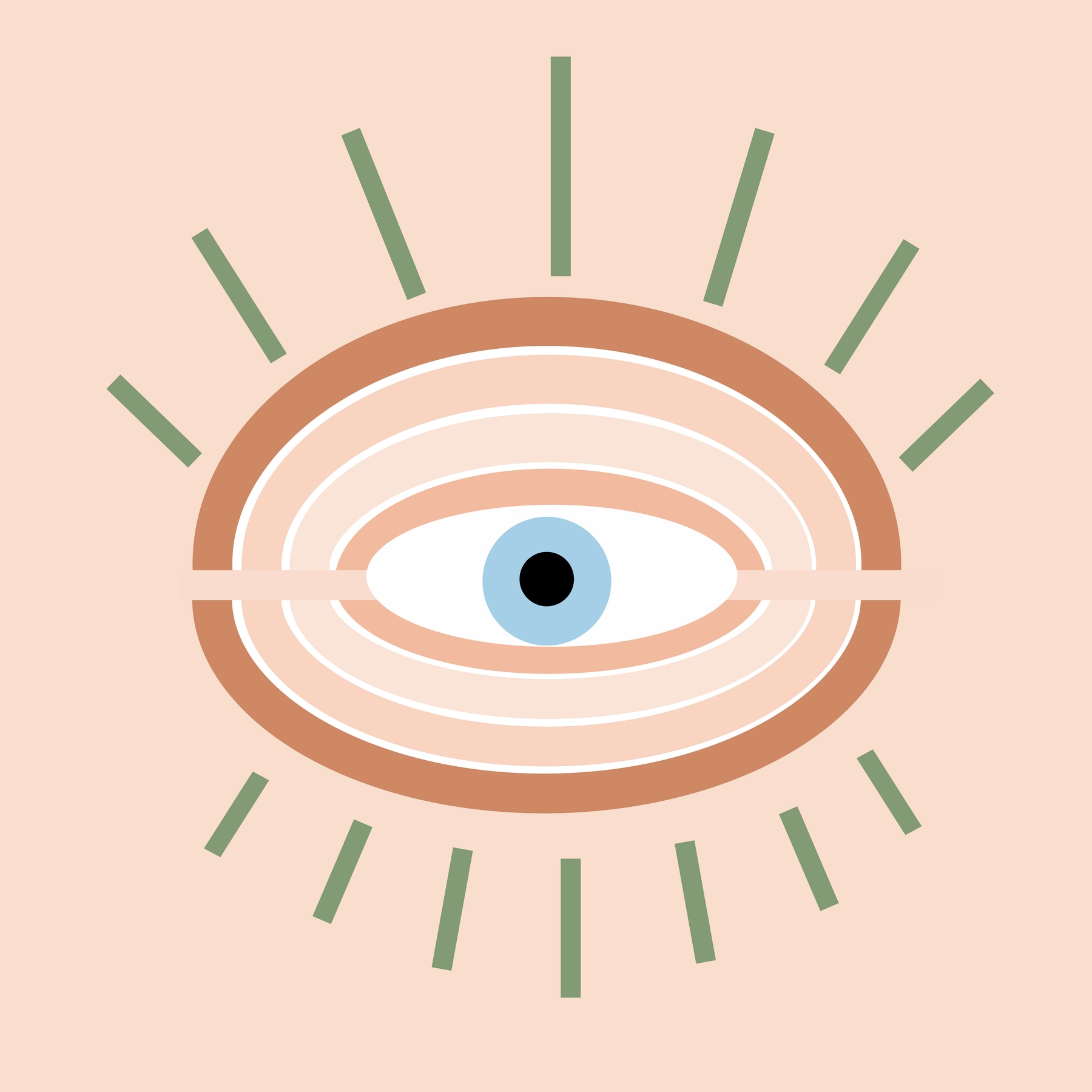 Retro evil eye wallpaper for a mesmerising home | Happywall