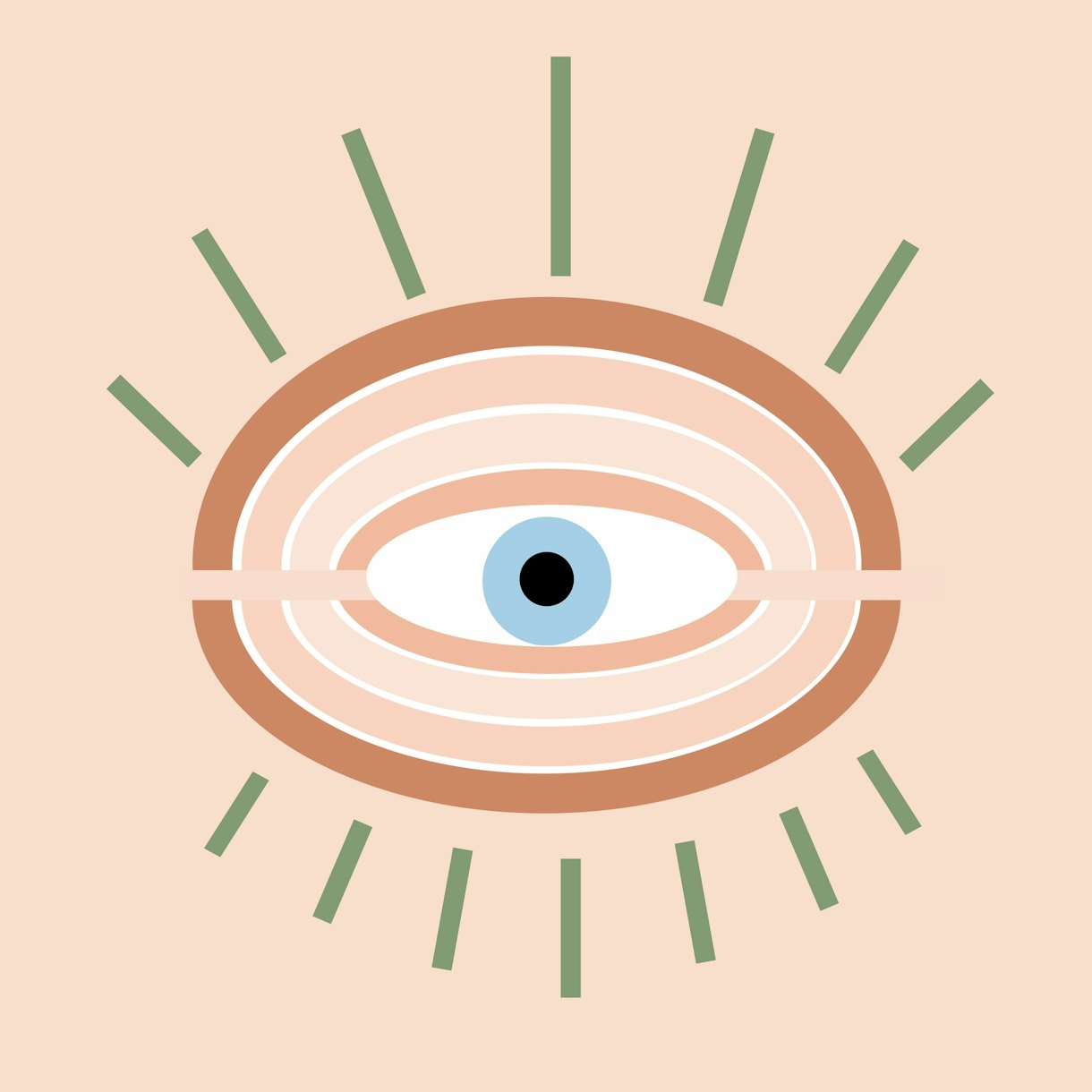 Retro Evil Eye wallpaper - Happywall