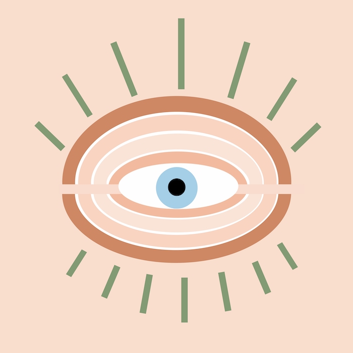 Retro Evil Eye Wallpaper for Modern Decor