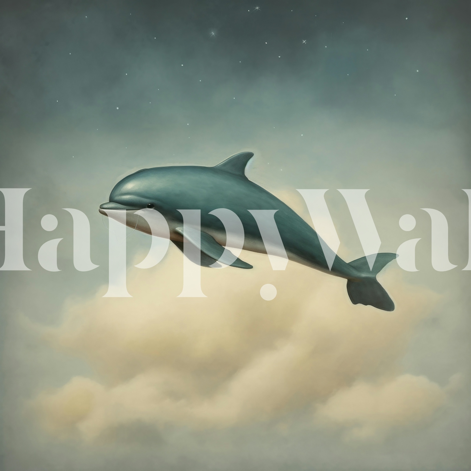 Minimal Dolphin Sky Wallpaper | happywall.com