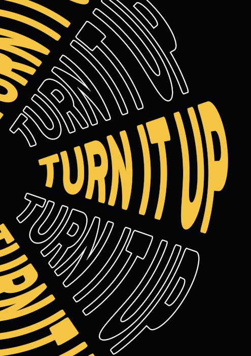 Turn it Up Wallpaper - Colorful and Bold Design | Happywall