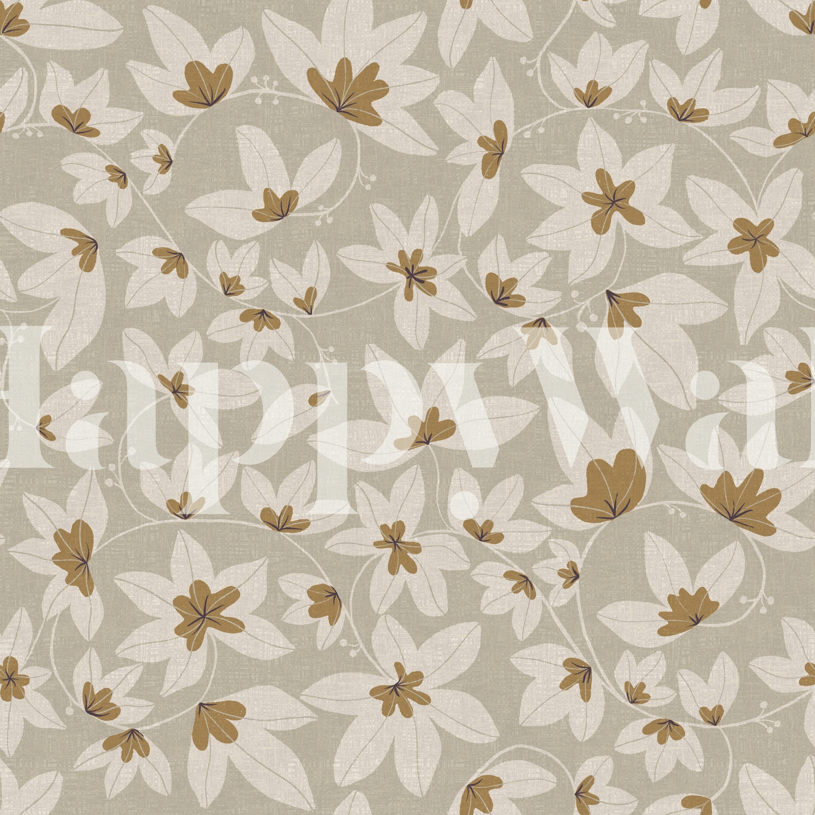 Purple Floral Vine Retro Wallpaper | happywall.com