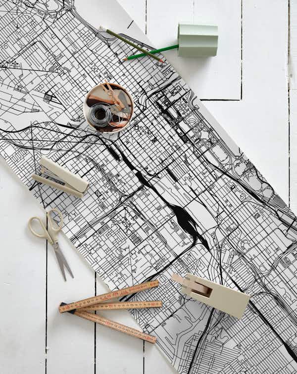 Chicago Map Portrait wallpaper - Happywall