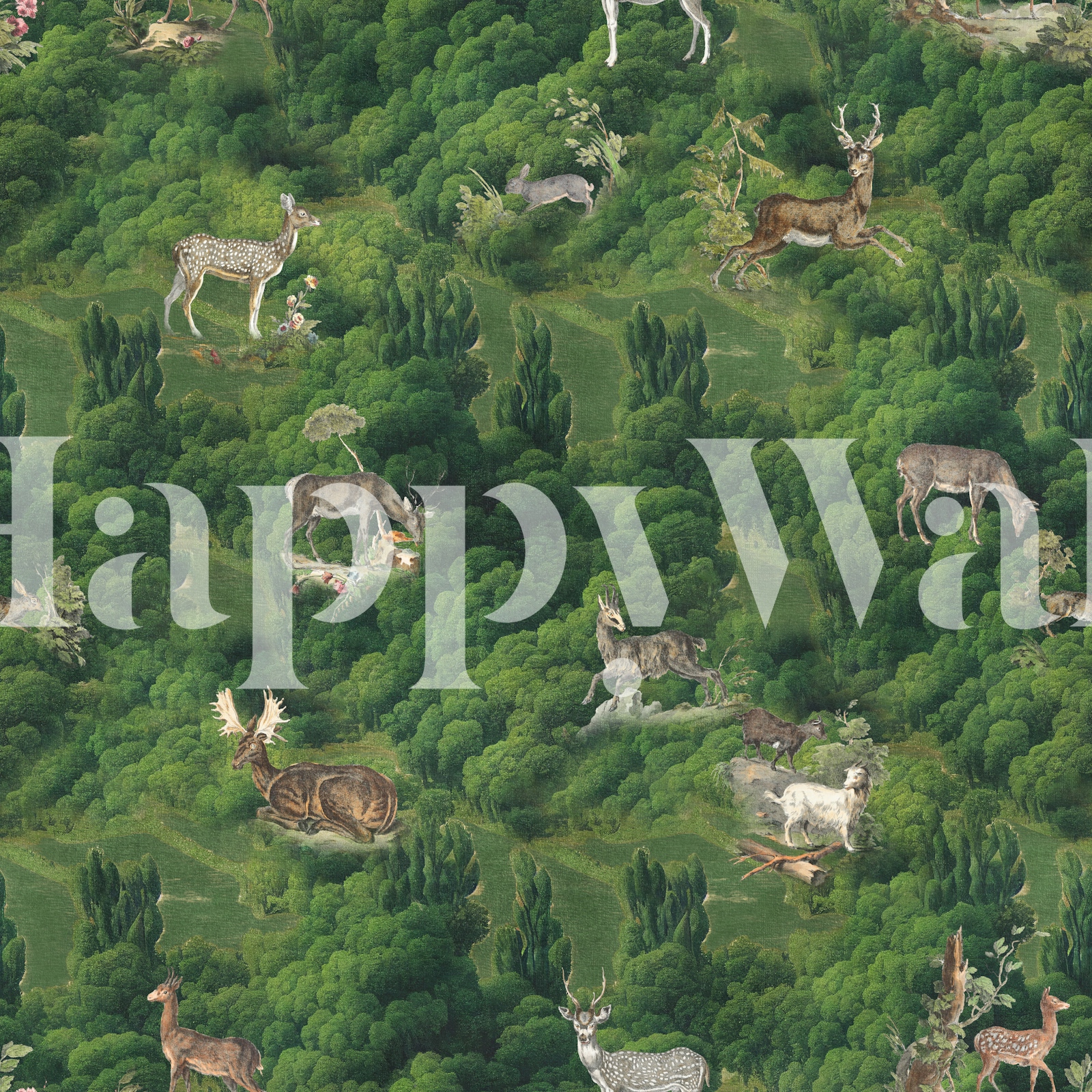Vintage Forest Animals tapete | Happywall
