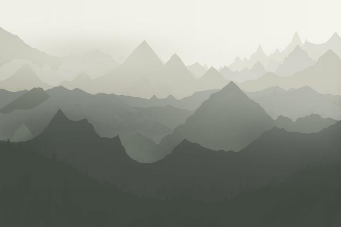 Mountain Landscape Green Wallpaper