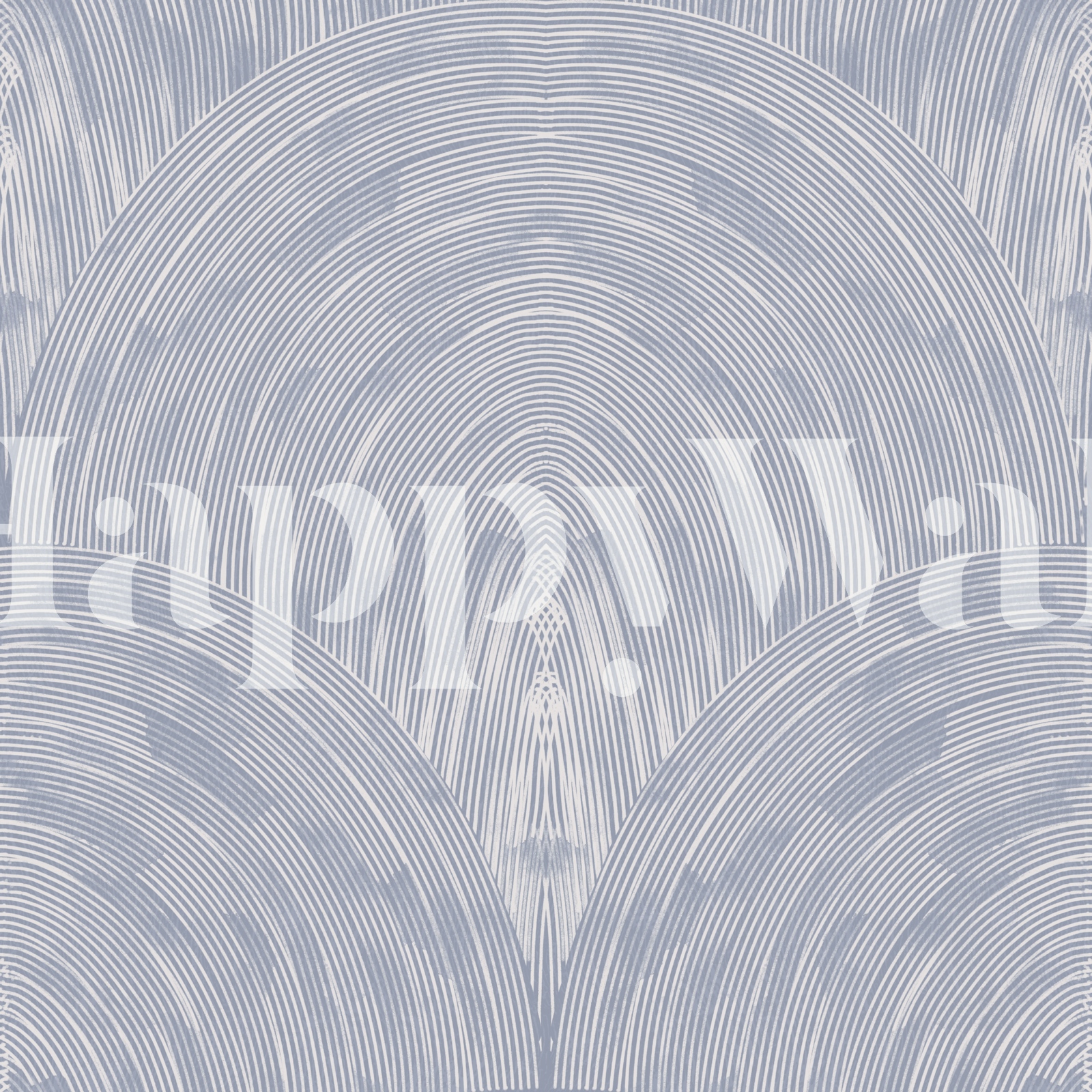 Blue Fog Layered Arch Lines Wallpaper | Happywall.com