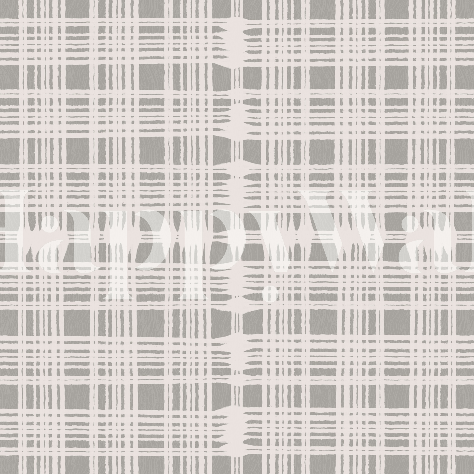 Greige Linen Plaid Grid Texture | happywall.com