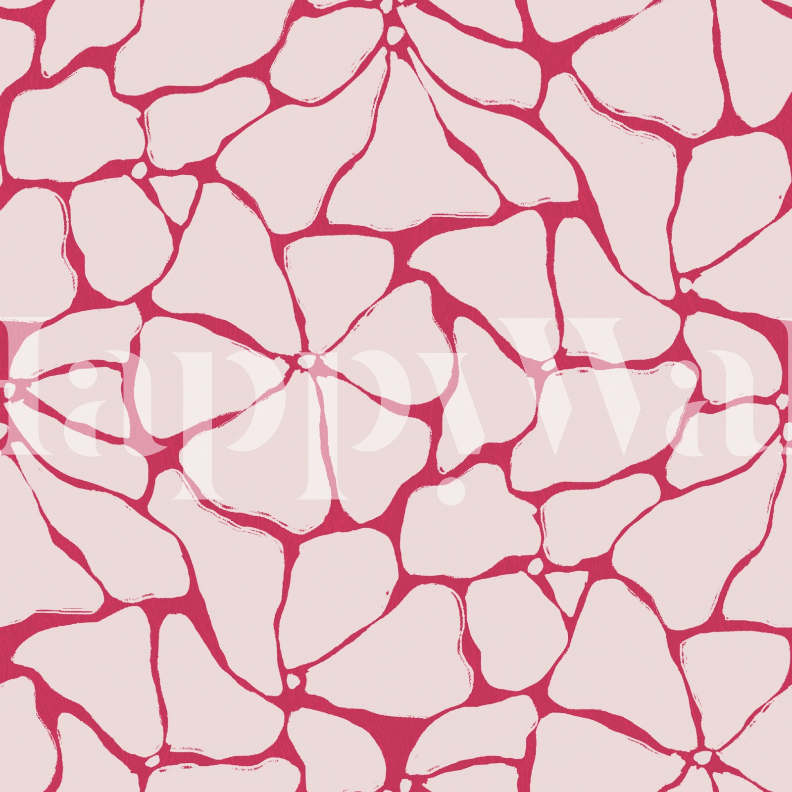 Raspberry Rose Organic Pebble Texture Wallpaper