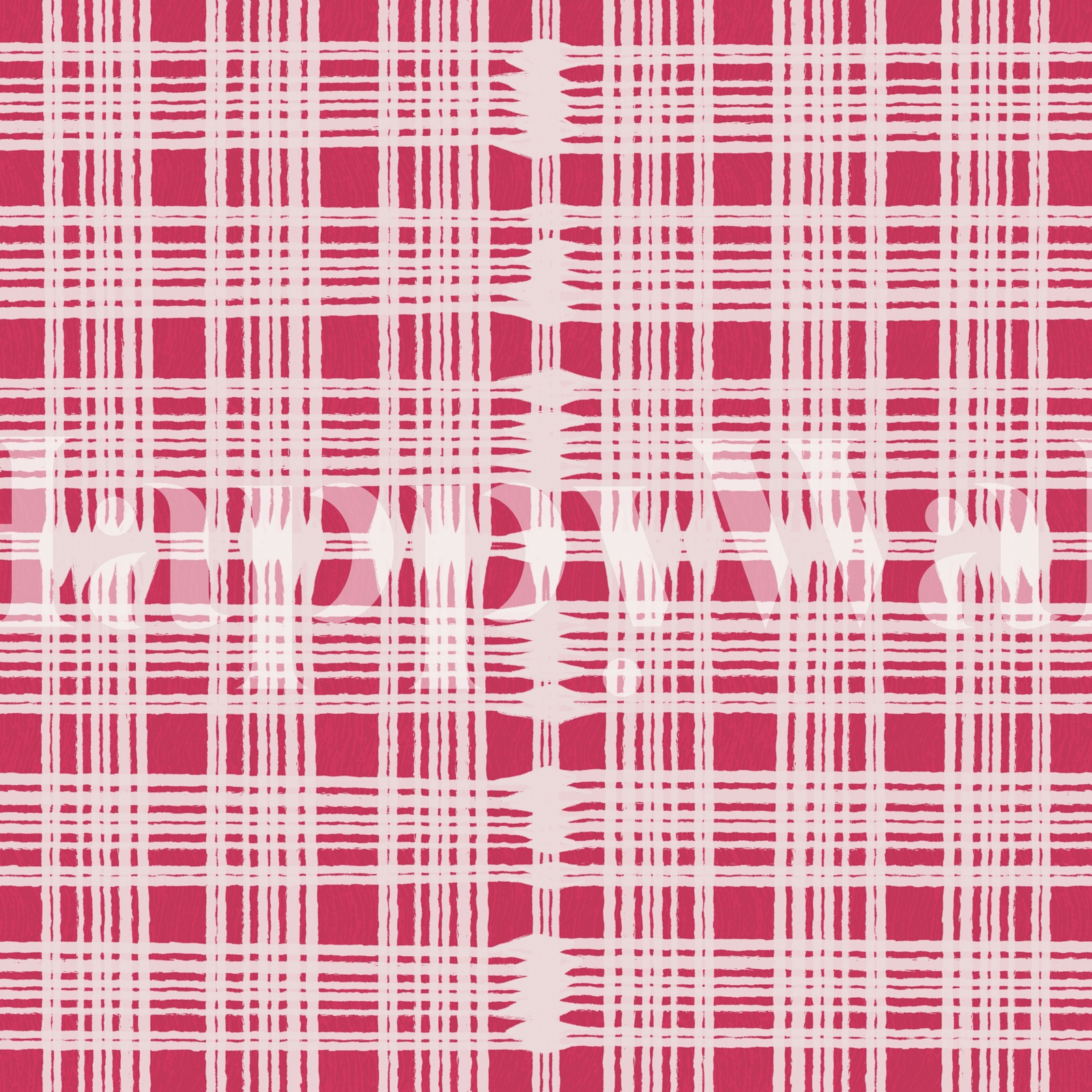 Raspberry Rose Plaid Grid Texture - Happywall