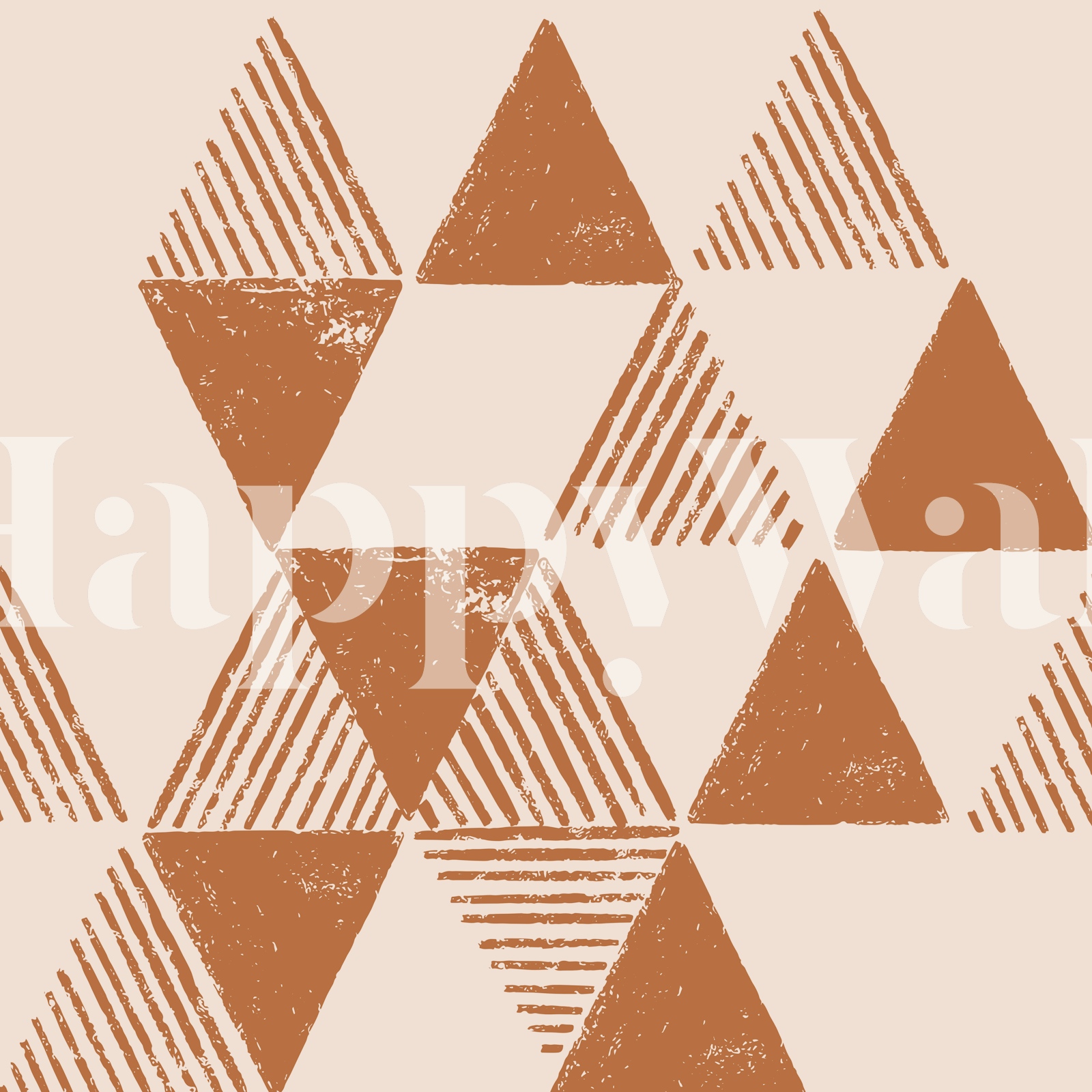 Rust Minimal Triangle Shapes tapete | Happywall