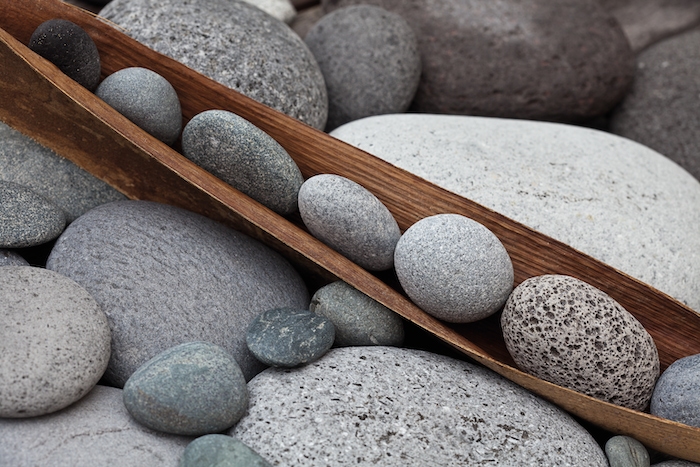 Grey Pebble Still Life Wallpaper | Happywall